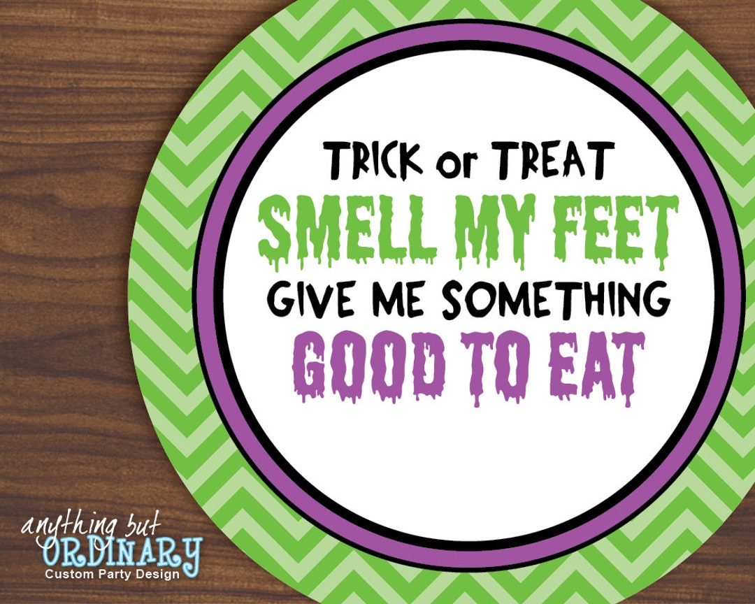 Trick or Treat Printable Halloween Gift Tags, Editable Labels, Smell My ...