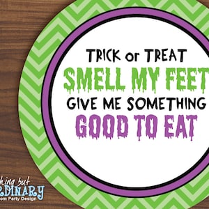 Trick or Treat Printable Halloween Gift Tags, Editable Labels, Smell My ...