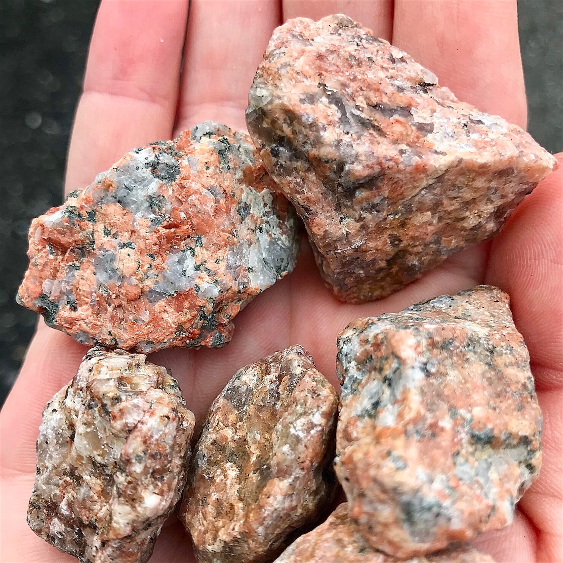 Lot of 6 Rough Raw Natural Pegmatite Igneous Rock Crystal | Etsy