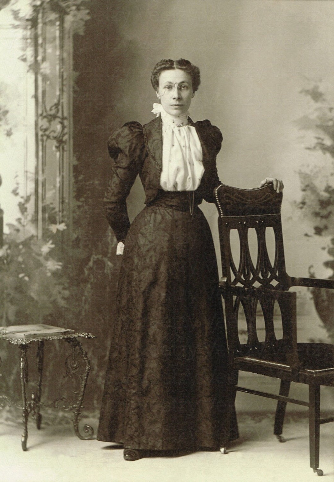 Vintage Victorian Teacher Photo – Woman With Glasses (digital Download ...