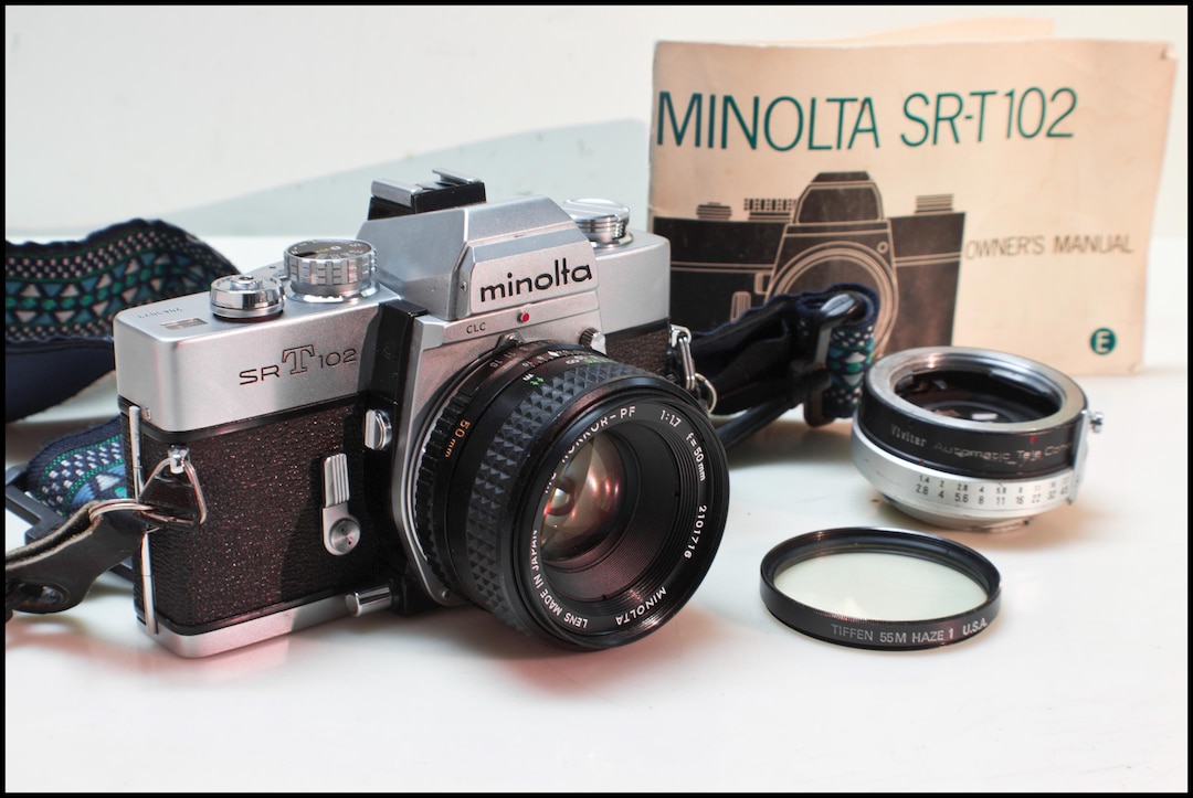 Minolta SRT-102 Camera - Rare, Working, Vintage 1970s 35MM Film SLR ...