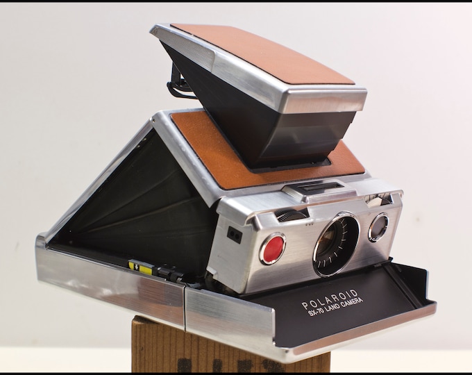 Polaroid SX-70 Land Camera Vintage 1970s 1st Generation Orange Leather ...