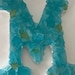 Beach Decor Sea Glass Letter - Aqua Sea Glass Initial - Coastal Home ...