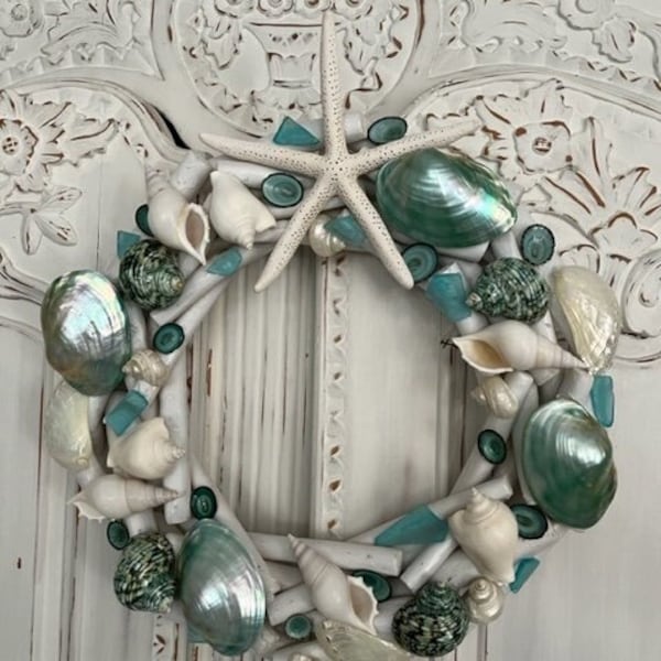 Turquoise Shell Wreath - Etsy