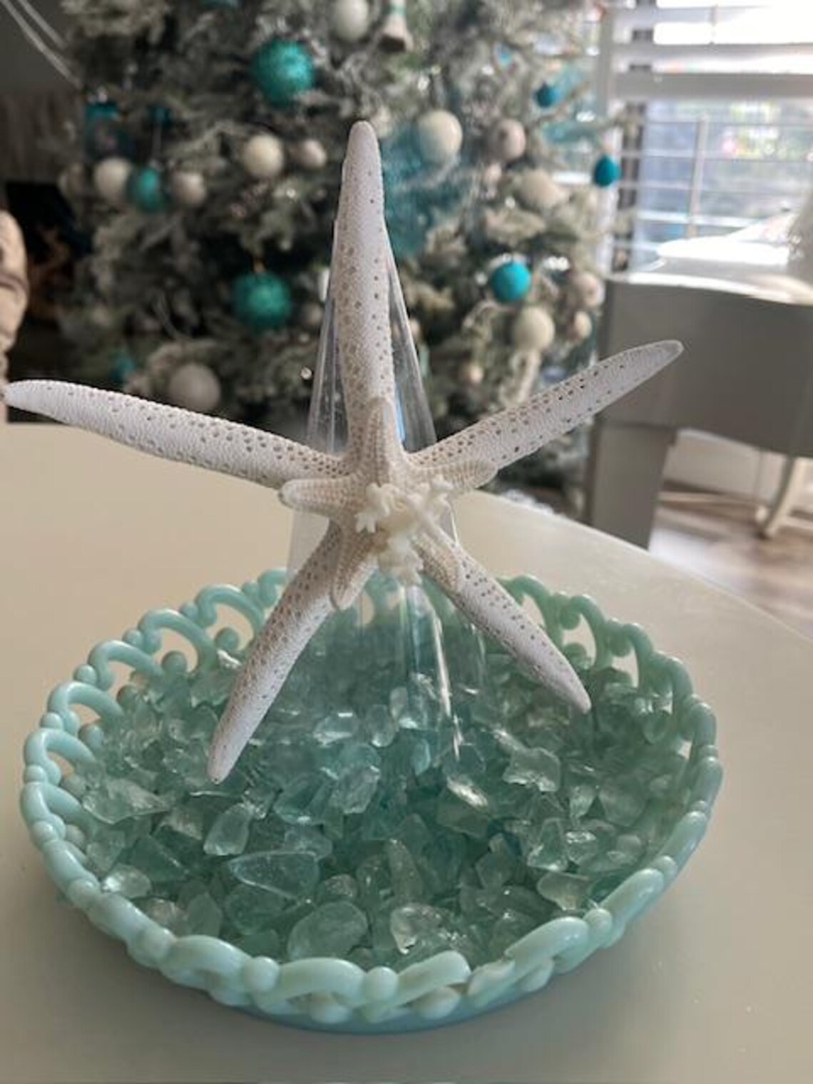 Real Starfish & Coral Tree Topper - Double Starfish Christmas Tree ...