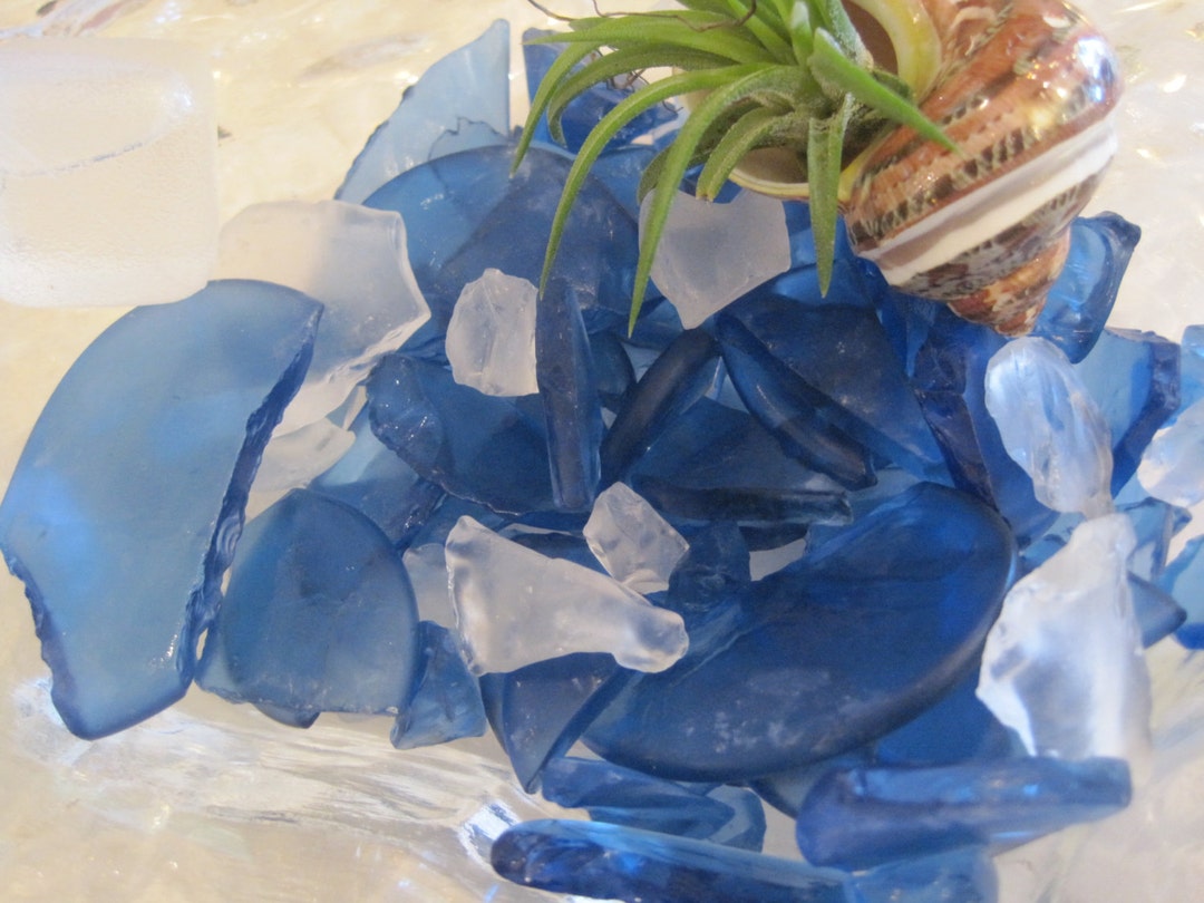 Seaglass - Cobalt Blue/deep Turquoise Sea Glass- Sea Glass - Blue Sea ...
