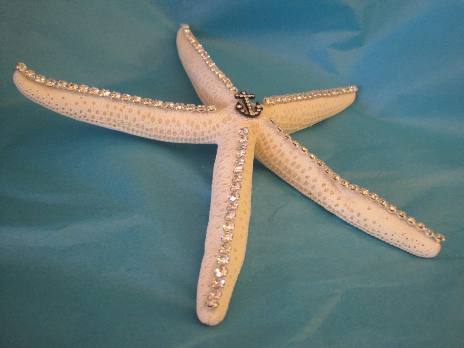 Embellished Starfish Black and Silver Anchor Starfish - Etsy