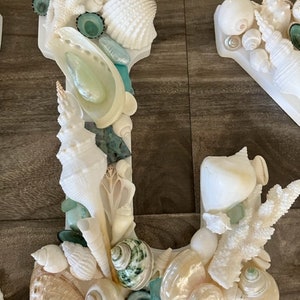 Beach Decor "family" Shell Letters - Soft Tropical Colored Shell ...