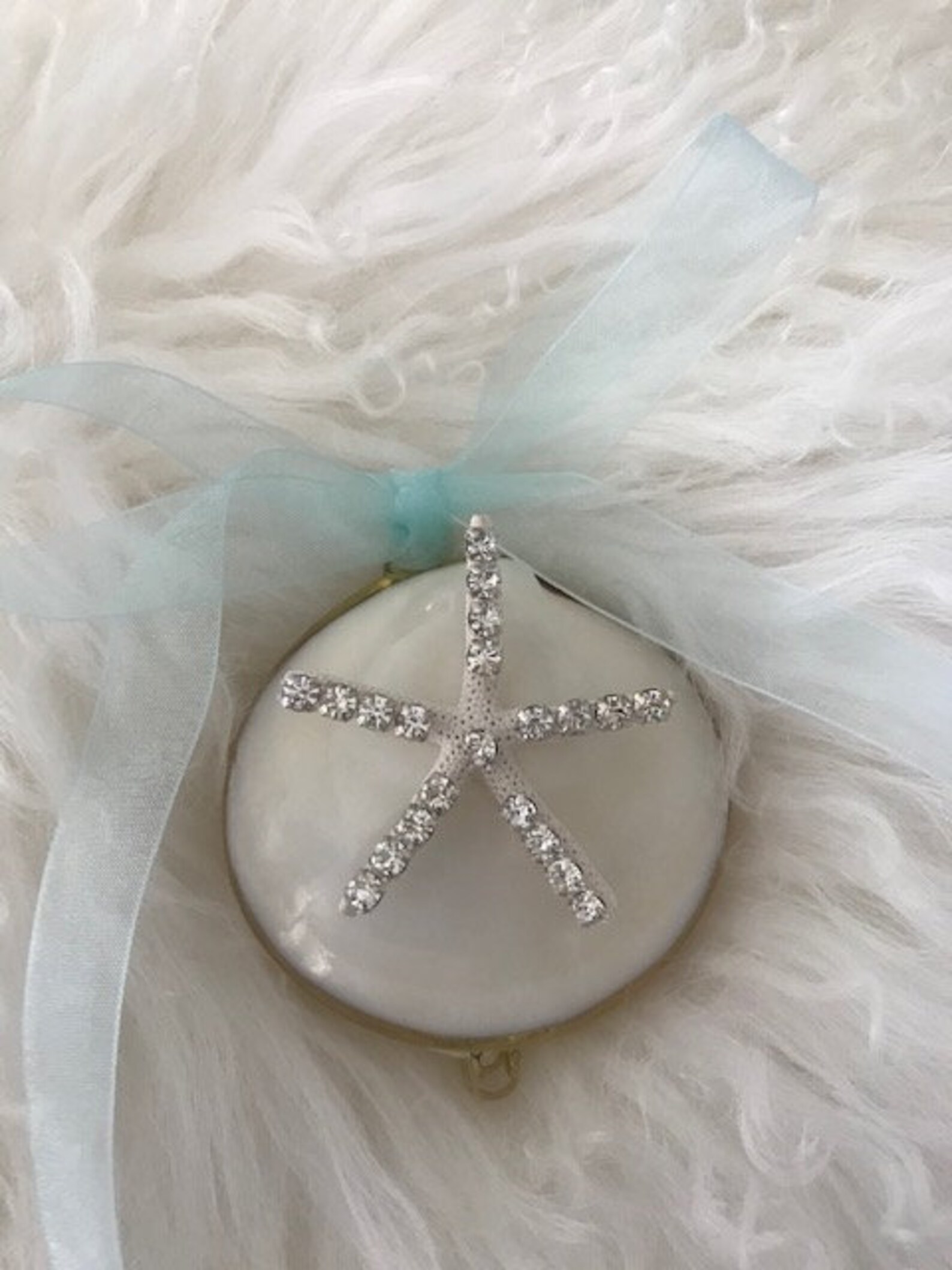 Handmade Wedding Seashell & Starfish Ring Holder Ring Bearer | Etsy