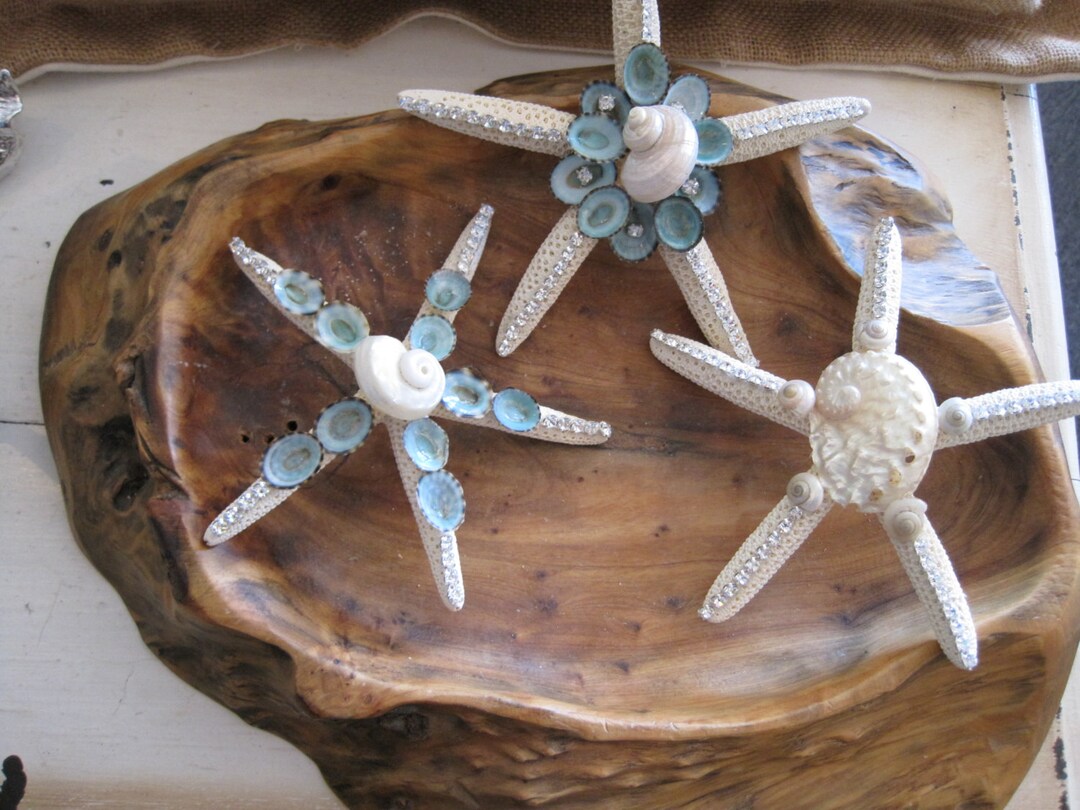 Beach Decor Wedding Favor Starfish - Decorated Starfish With Seashells ...
