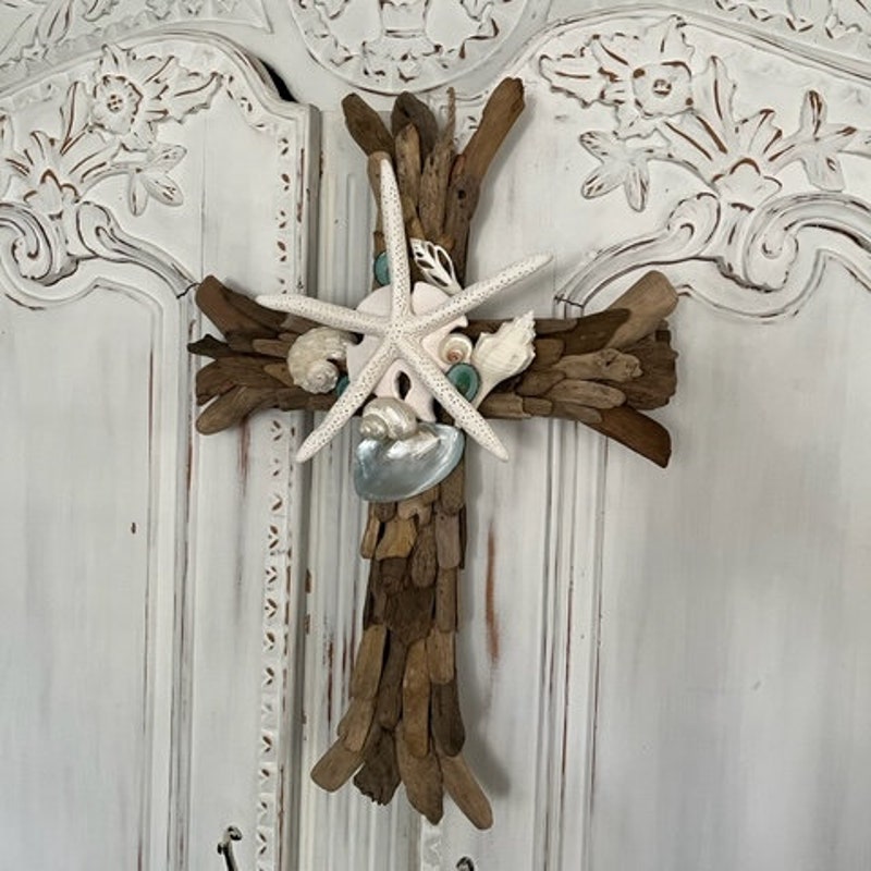 Seashell Cross - Etsy