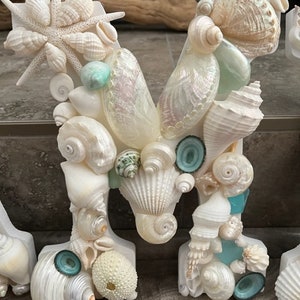 Beach Decor "family" Shell Letters - Soft Tropical Colored Shell ...