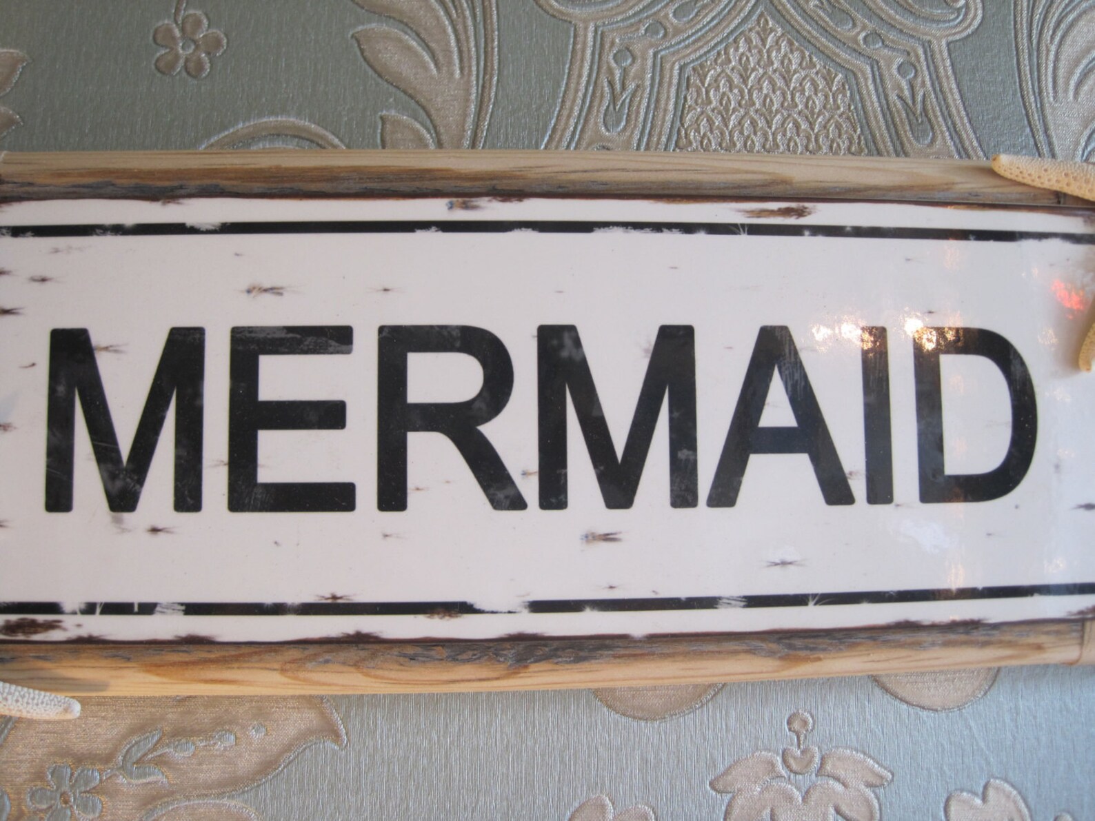 Beach Decor Sign mermaid Sign Coastal Home | Etsy