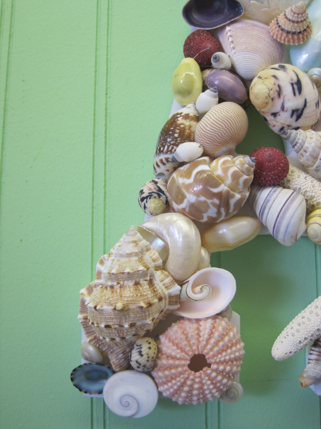 Beach Decor Shell Letter A - Colorful Shell Letters - Shell Initial ...