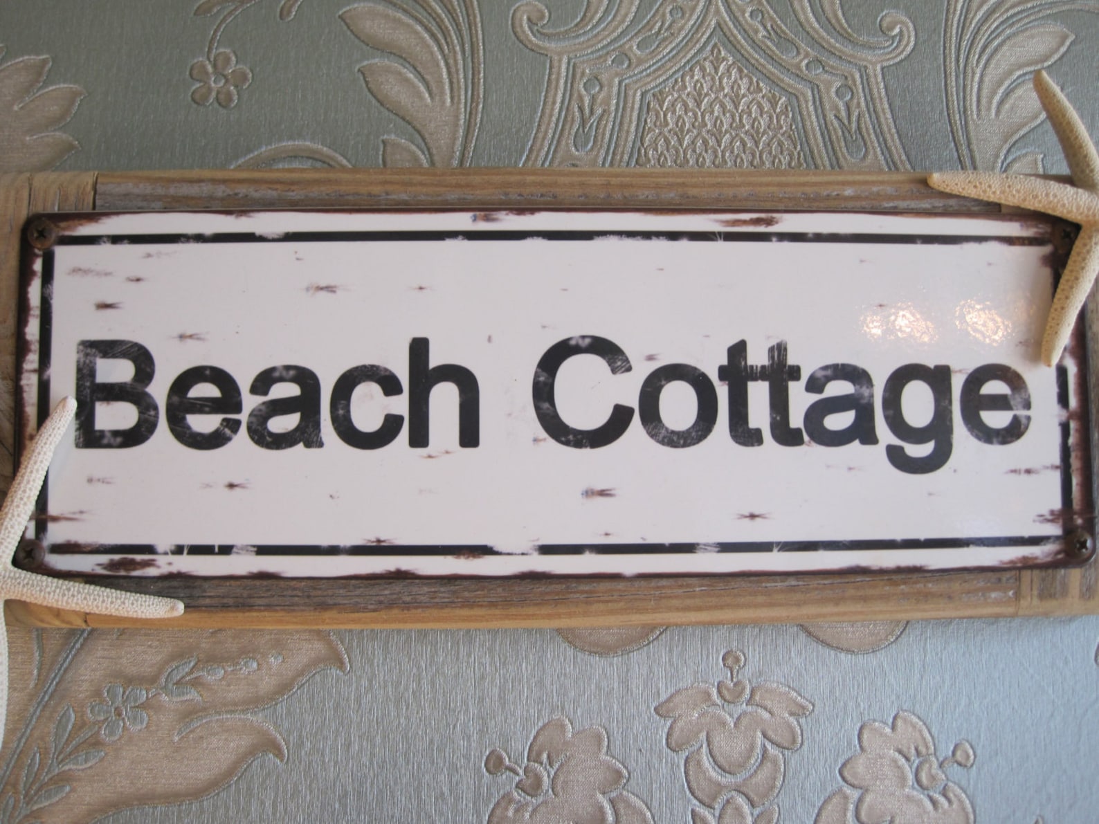 Beach Decor Sign - "beach Cottage" Sign - Coastal Home Decor - Wooden ...