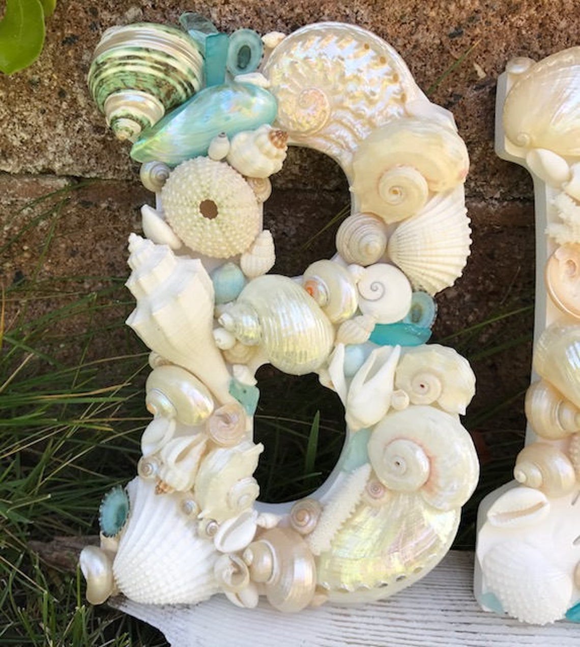 Beach Decor beach Shell Letters Soft Tropical - Etsy