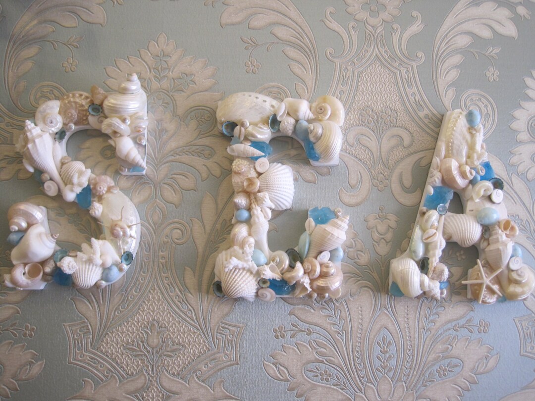 Beach Decor Seashell Letters- "sea" in Exotic Tropical Seashells ...