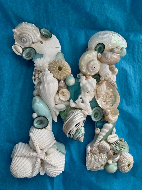 Beach Decor Seashell Letter "d" - Soft Tropical Colored Shell Letter ...