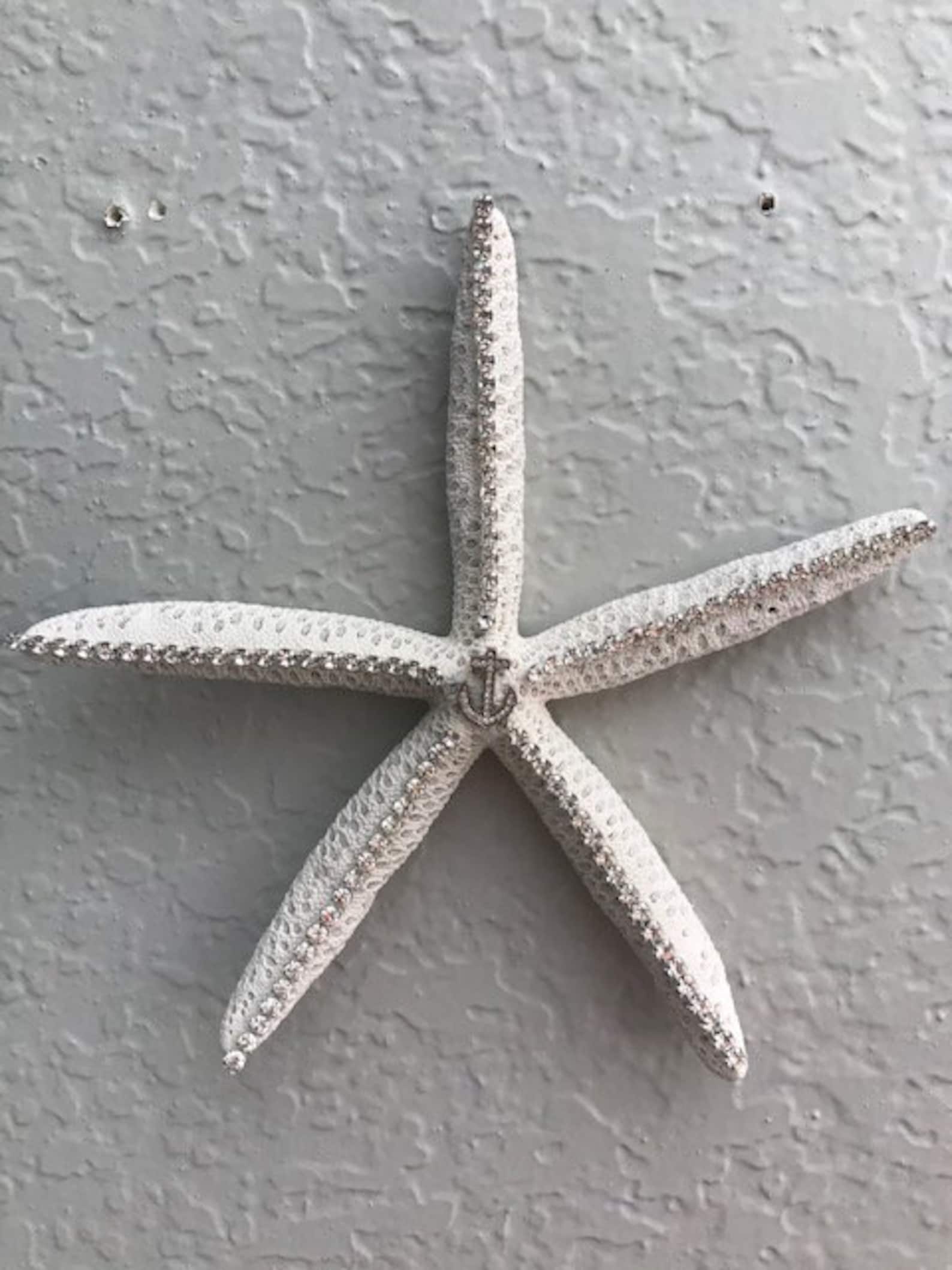Embellished Anchor Starfish Pair Blue and White Anchor - Etsy