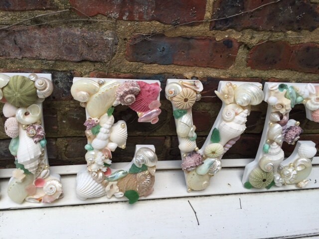 Beach Decor Shell Letters BELIEVE Soft Pastel Colored Shell | Etsy