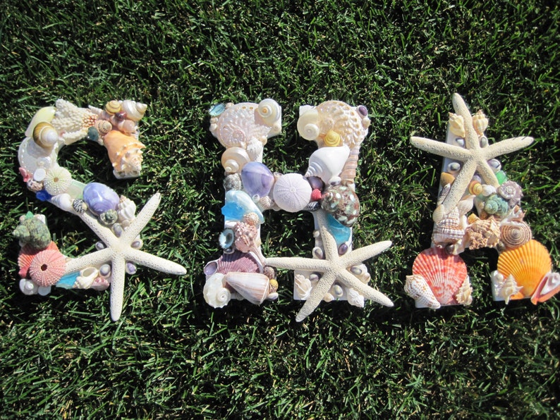 Beach Decor SHALOM Shell Letters Judaica Seashell Letters - Etsy