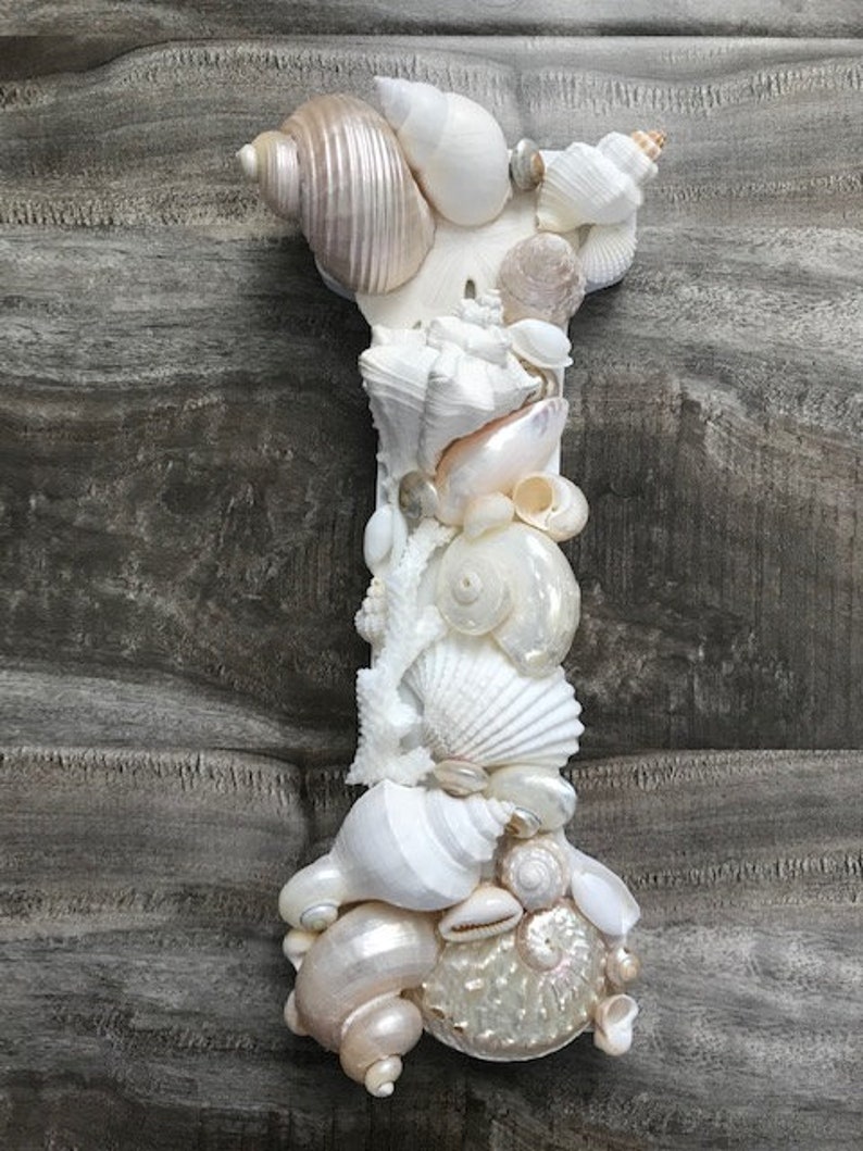 Beach Decor Shell Letters I DO White Shell Letters Wooden | Etsy