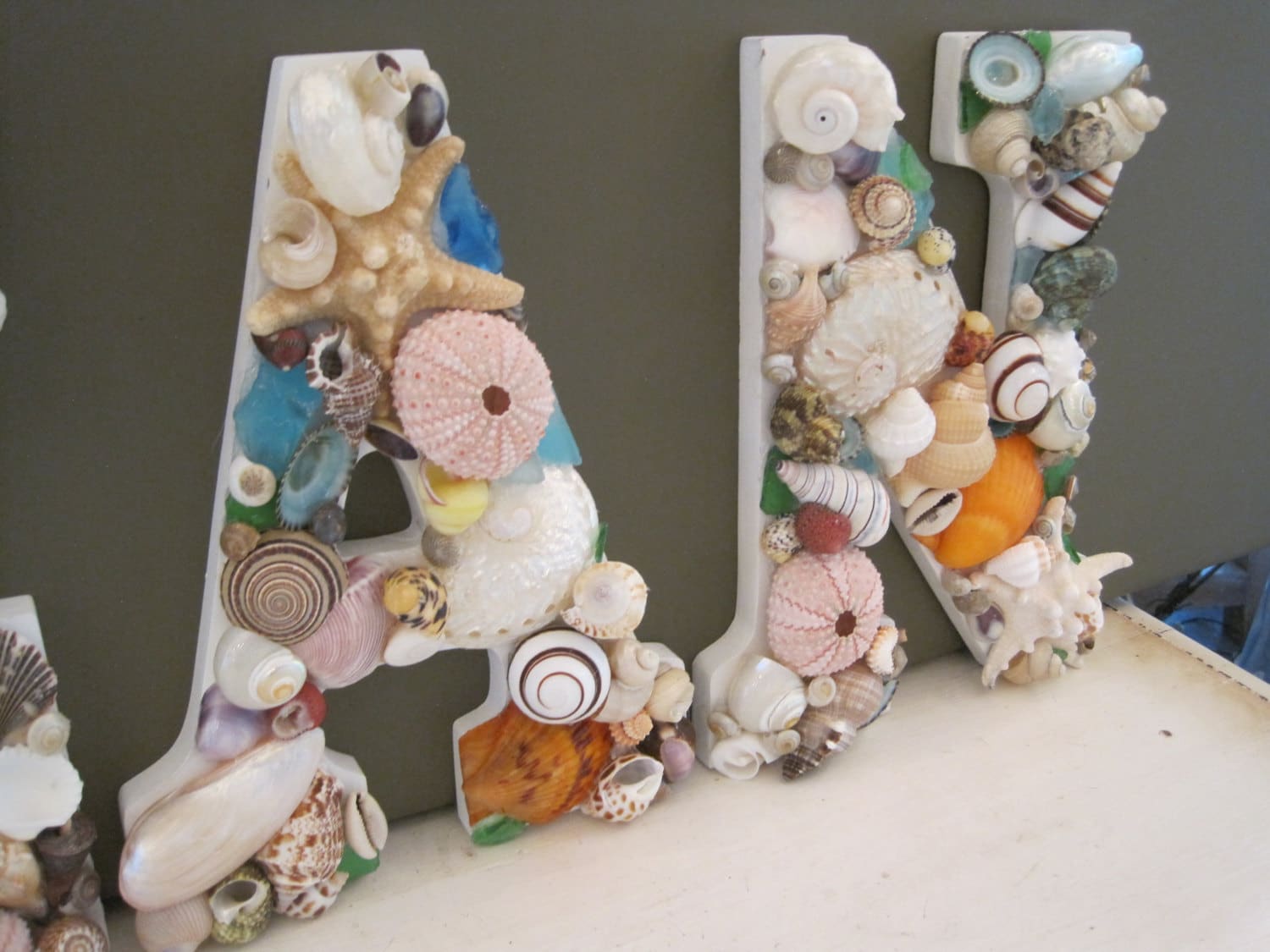 Beach Decor Ocean Shell Letters Seashell Letters Beach | Etsy