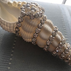 Embellished Spindle Shell With Swarovski Crystals and Pearl Accents ...