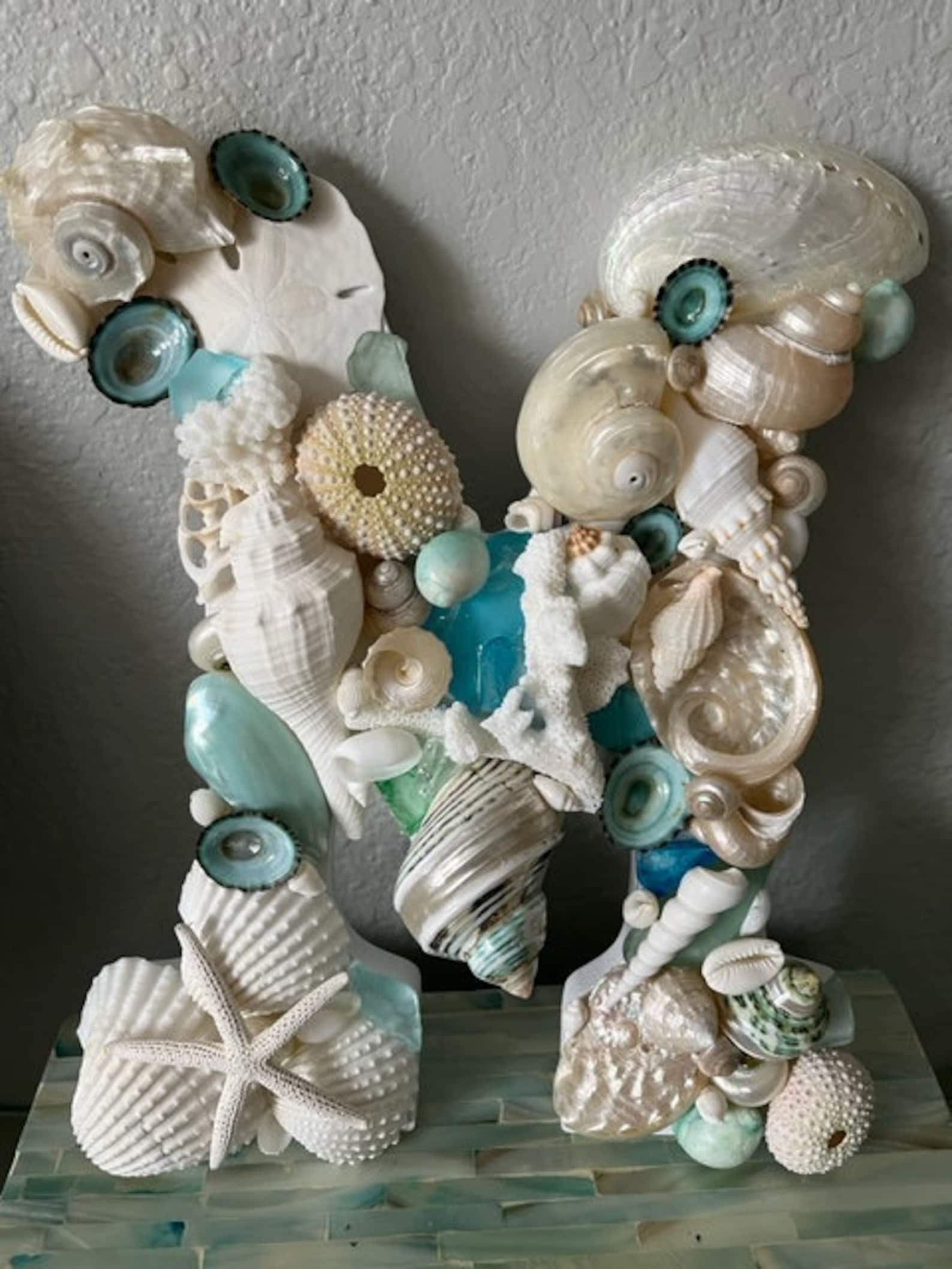 Beach Decor Seashell Letter "d" - Soft Tropical Colored Shell Letter ...