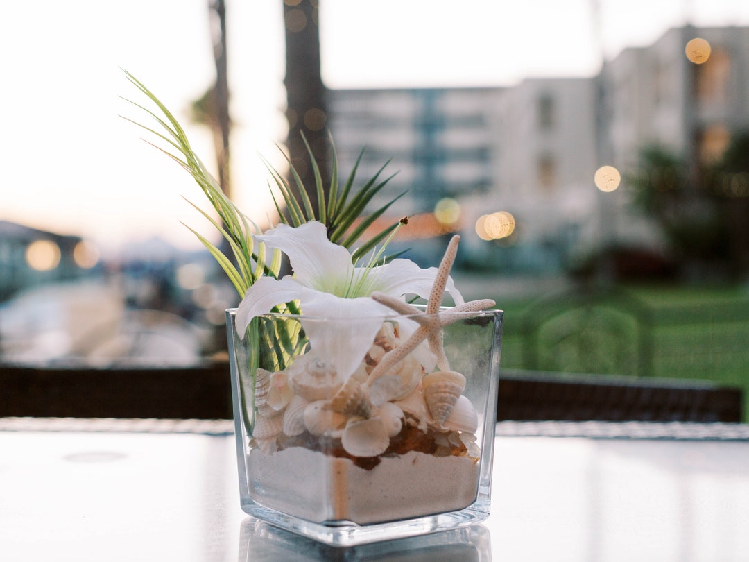 Beach Decor Wedding Table Centerpieces - Wedding Decor - Beach Wedding ...