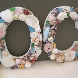 Beach Decor OCEAN Shell Letters - Seashell Letters - Beach Sign ...