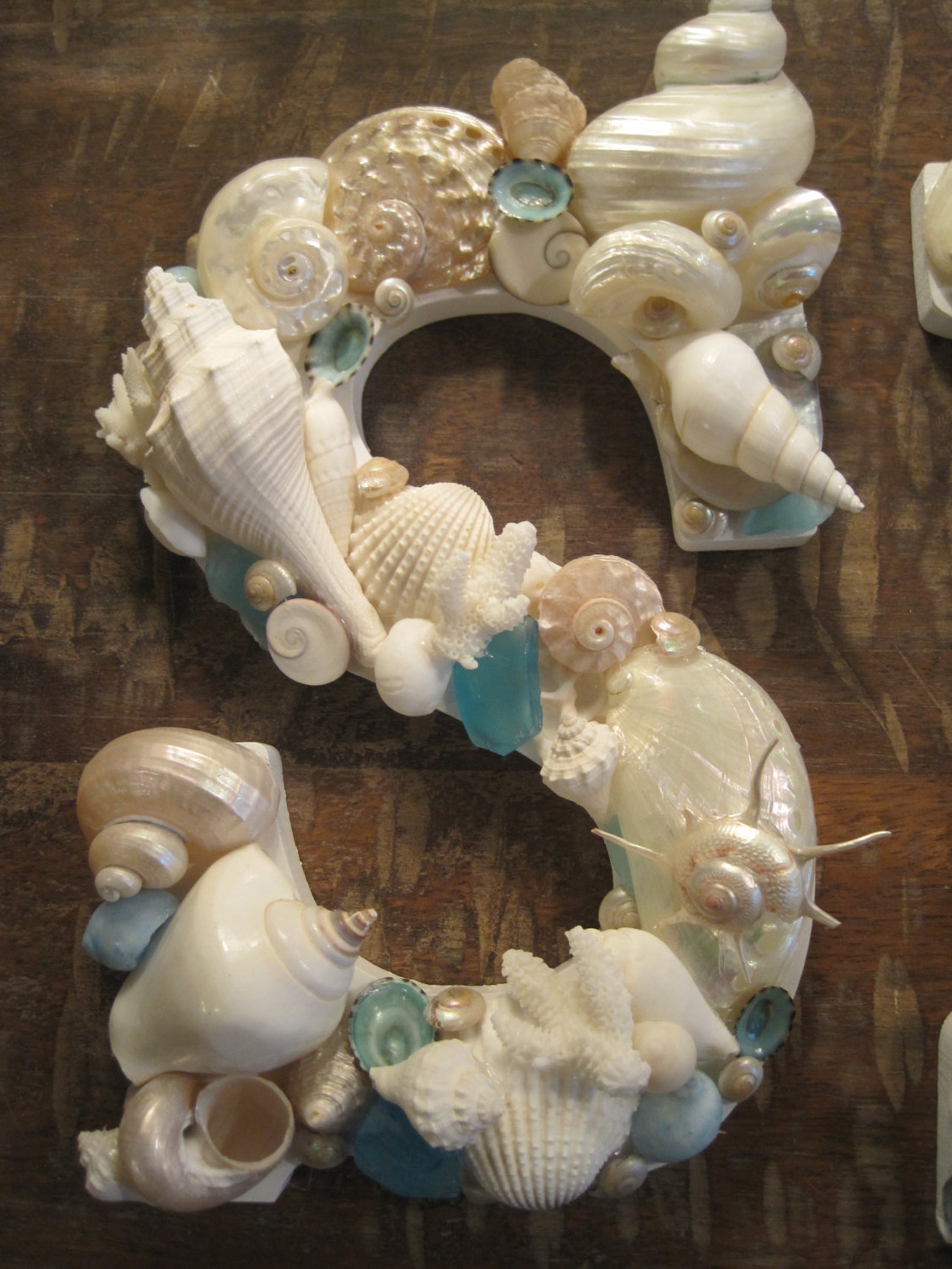 Beach Decor Seashell Letters sea in Exotic - Etsy