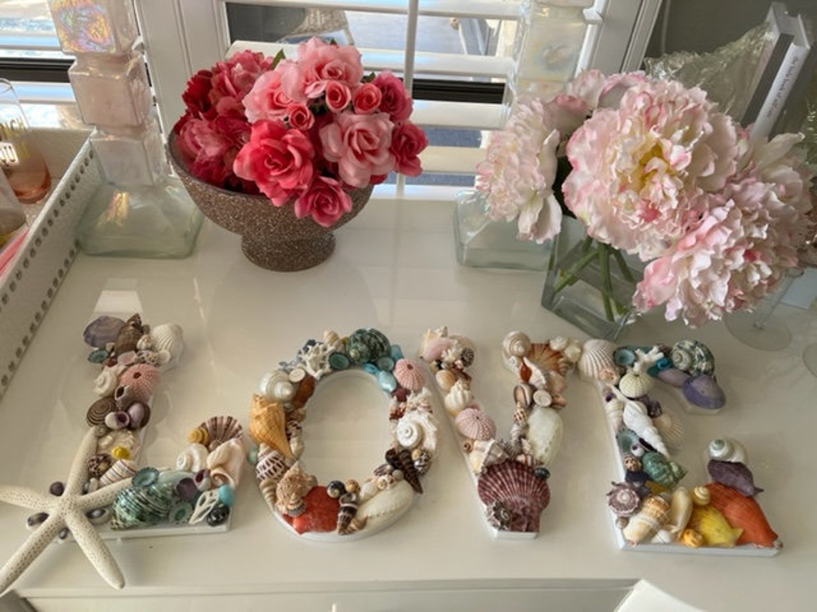 Beach Decor Shell Letters LOVE Multicolor Shell Letters - Etsy