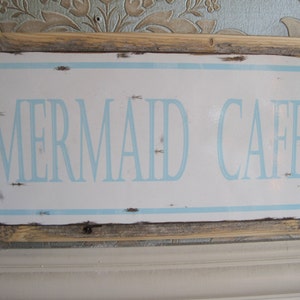 Beach Decor Sign - "mermaid Cafe" Sign - Coastal Home Decor - Wooden ...