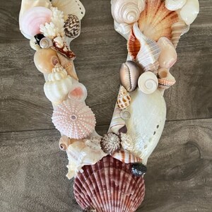 Beach Decor Shell Letters LOVE - Multicolor Shell Letters - Wooden ...