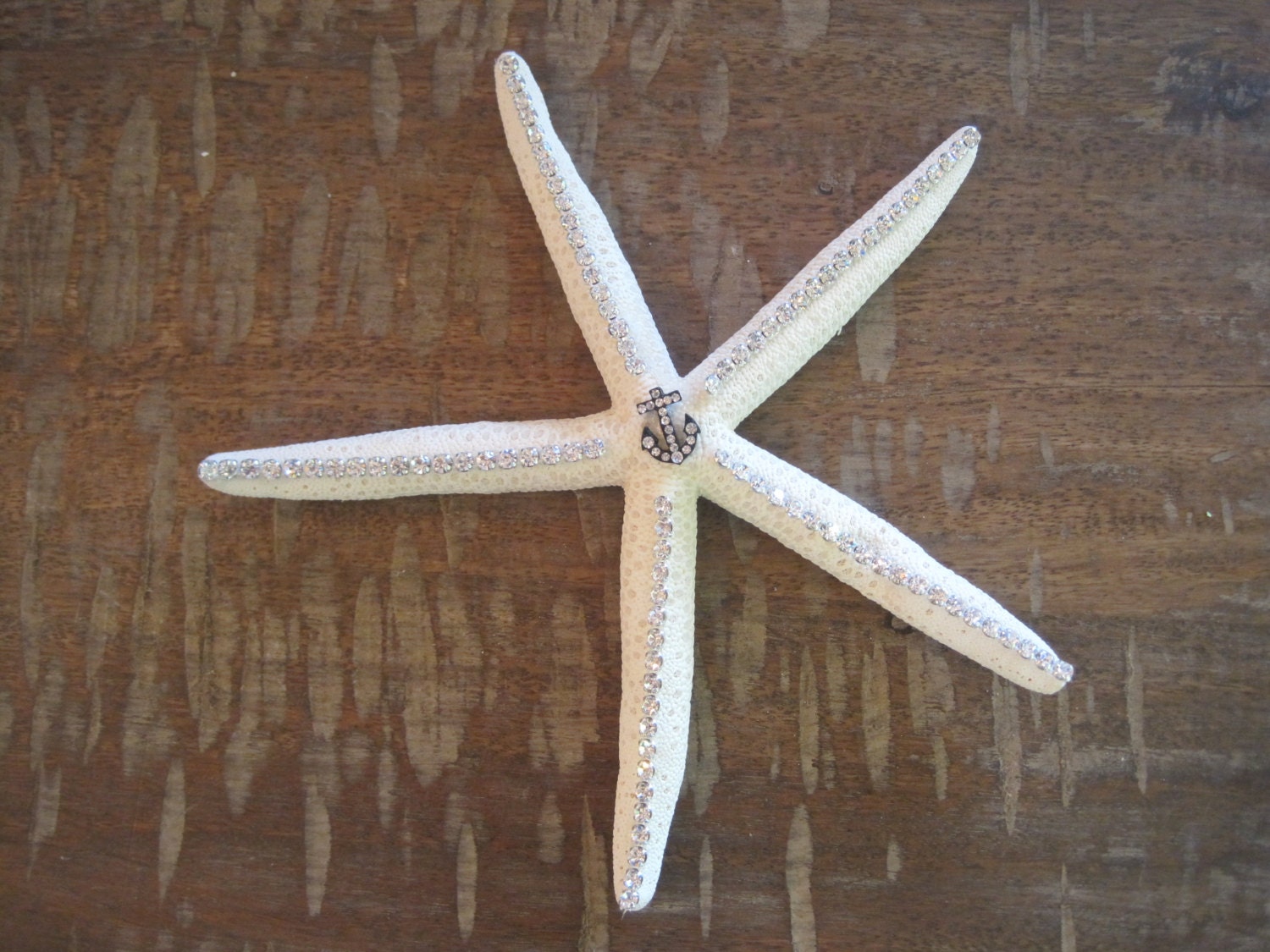 Embellished Starfish Black and Silver Anchor Starfish | Etsy
