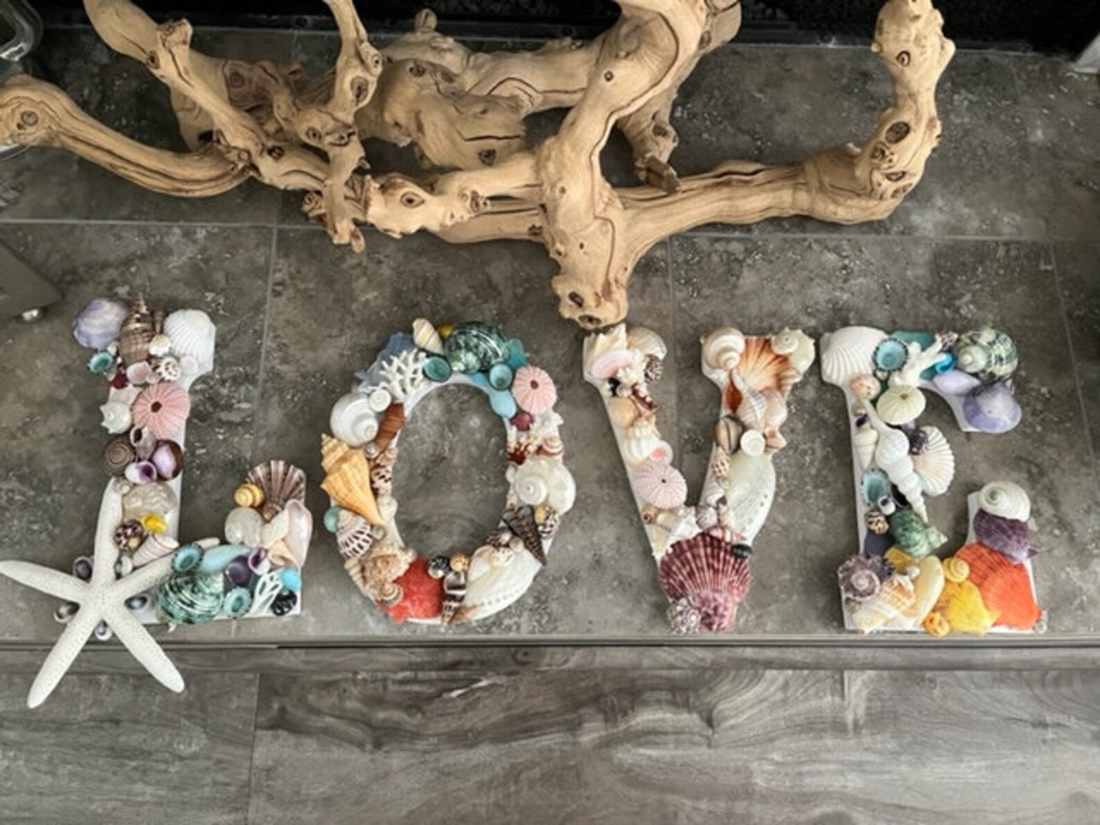 Beach Decor Shell Letters LOVE Multicolor Shell Letters - Etsy