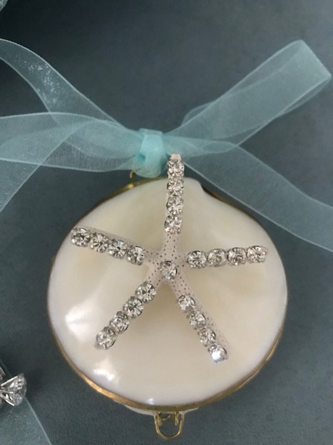 Handmade Wedding Seashell & Starfish Ring Holder Ring Bearer | Etsy