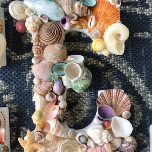 Beach Decor OCEAN Shell Letters - Seashell Letters - Beach Sign ...