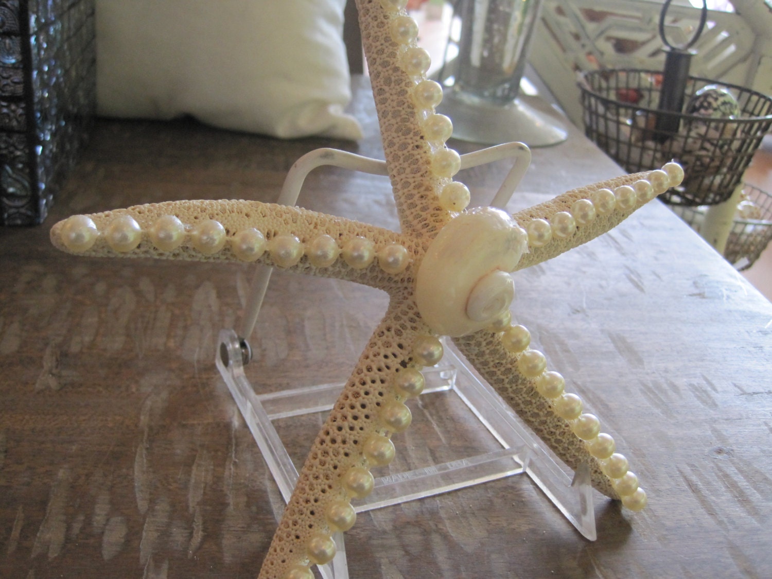 Beach Decor Starfish Embellished Starfish With Pearls and - Etsy