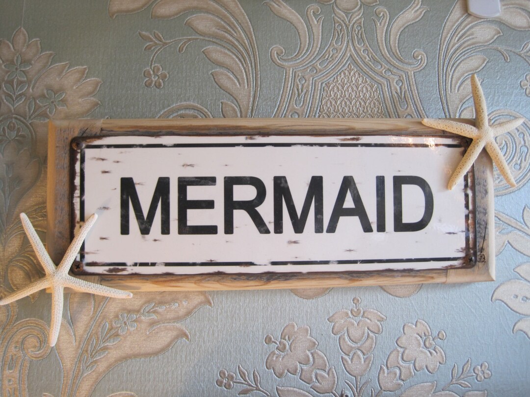 Beach Decor Sign - "mermaid" Sign - Coastal Home Decor - Wooden Sign ...