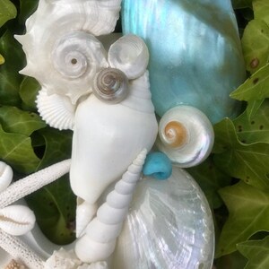 Beach Decor Seashell Letter - Blue and White Soft Tropical Colored ...