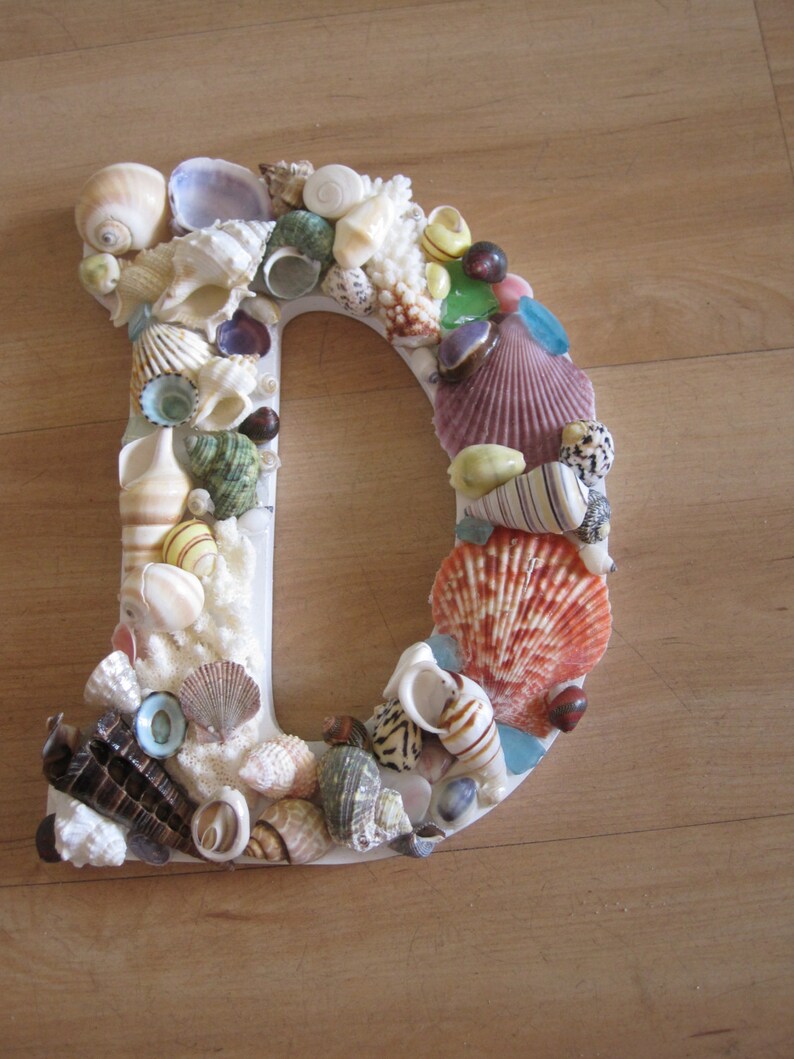 Beach Decor Shell Letters SAND Seashell Letters Wooden - Etsy