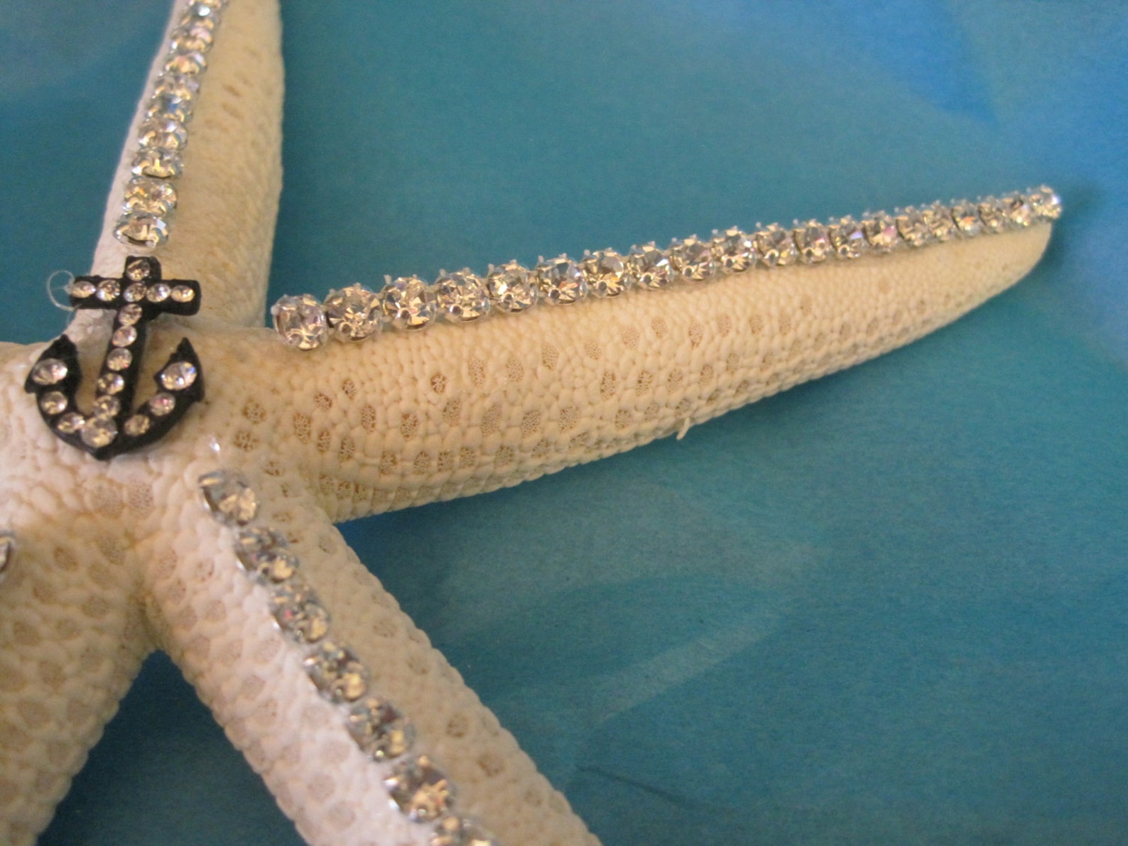 Embellished Starfish Black and Silver Anchor Starfish - Etsy