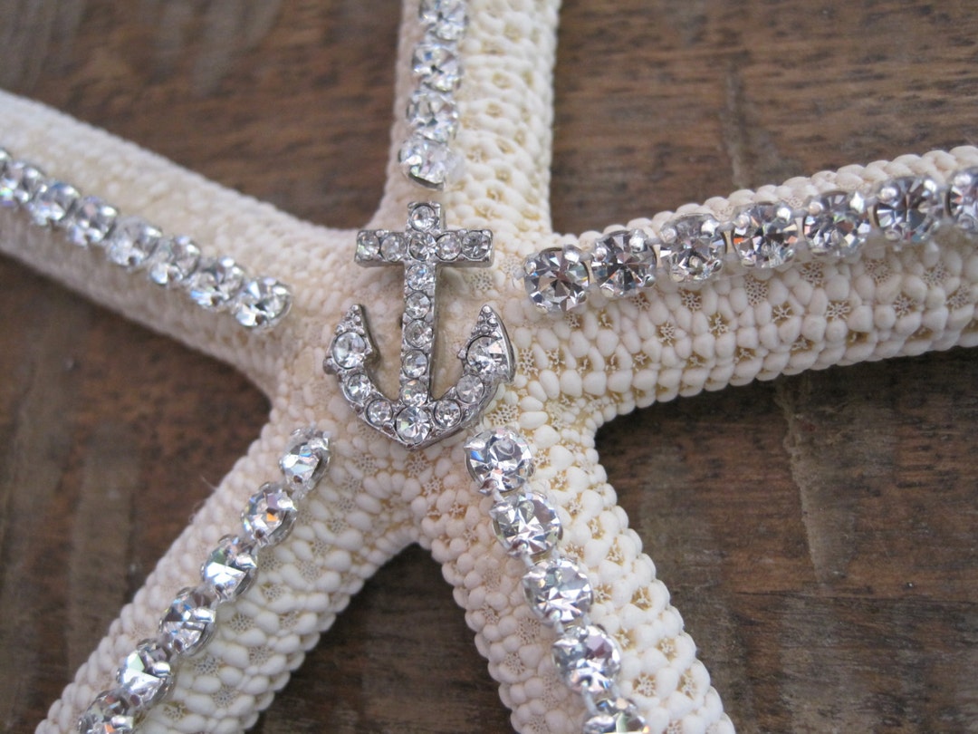 Embellished Anchor Starfish With Swarovski Crystals - Starfish Ornament ...