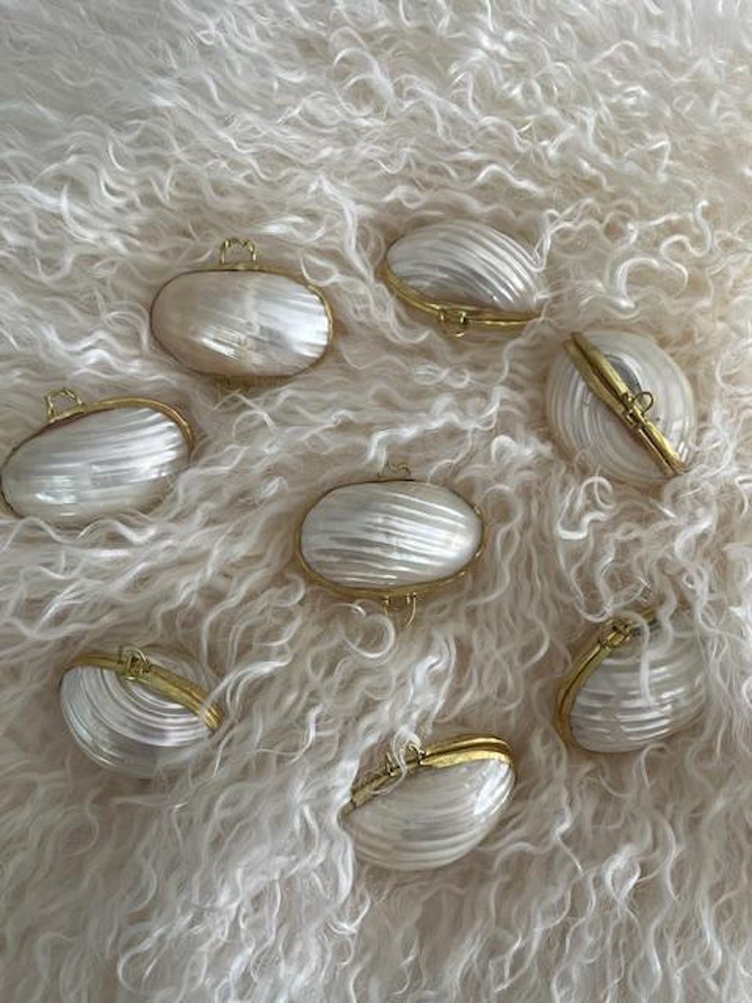 Shell Box - Seashell Ring Box - BACK in STOCK! - Polished Pearl Turbo ...
