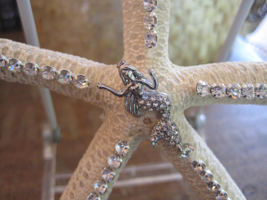 Embellished Starfish With Mermaid and Swarovski Crystals Starfish ...