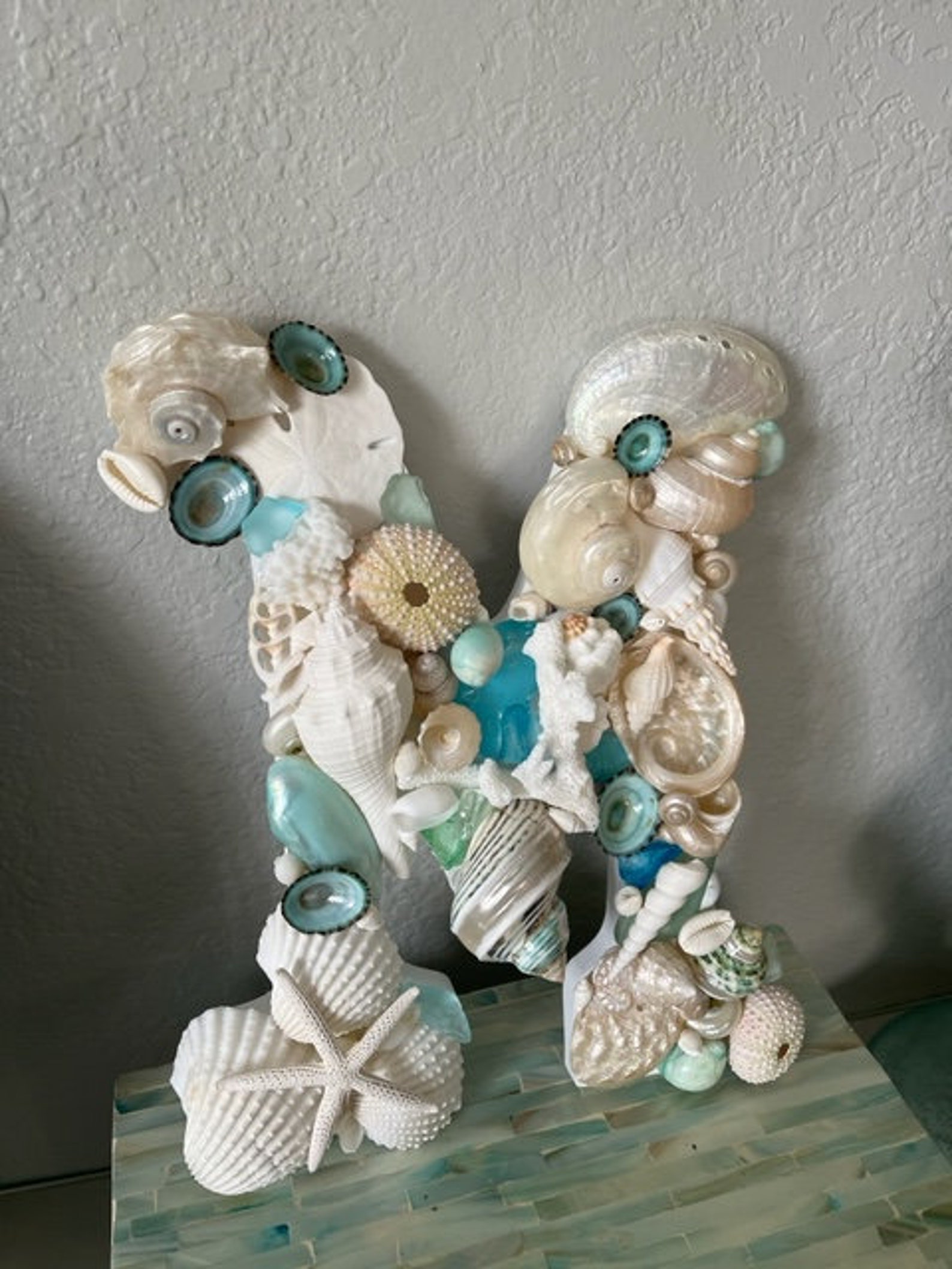 Beach Decor Seashell Letter "d" - Soft Tropical Colored Shell Letter ...