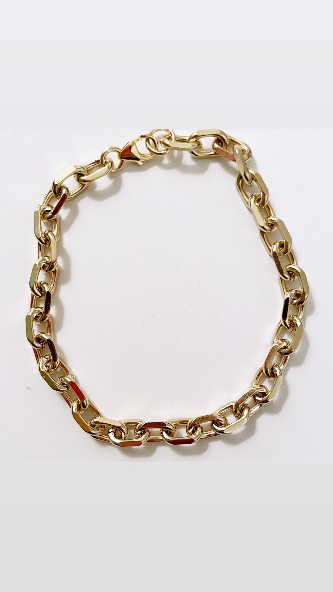 Small Link Gold Chubby Chain Link Bracelet Chain Link Bracelet - Etsy