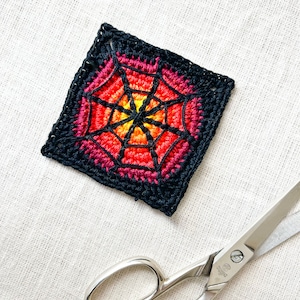 Granny Square Crochet Pattern - Spider Web - Etsy